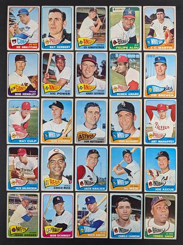1965 Topps Baseball Starter Set High Numbers 25 Cards | eBay