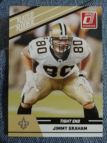 2010 Donruss Jimmy Graham Rated Rookie New Orleans Saints RC Card #52 ...