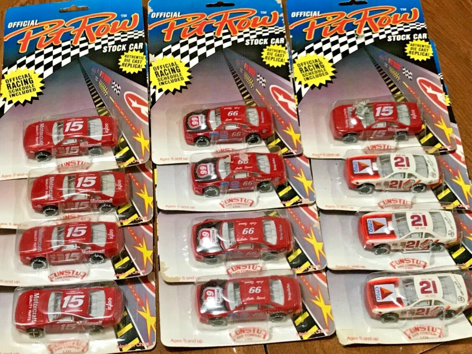 NASCAR STOCK CARS PIT ROW OFFICIAL LOT of 12 1/64 CITGO FORD ...