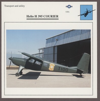 Helio H 395 Courier Warplanes Military Aircraft Edito Service Card USA ...