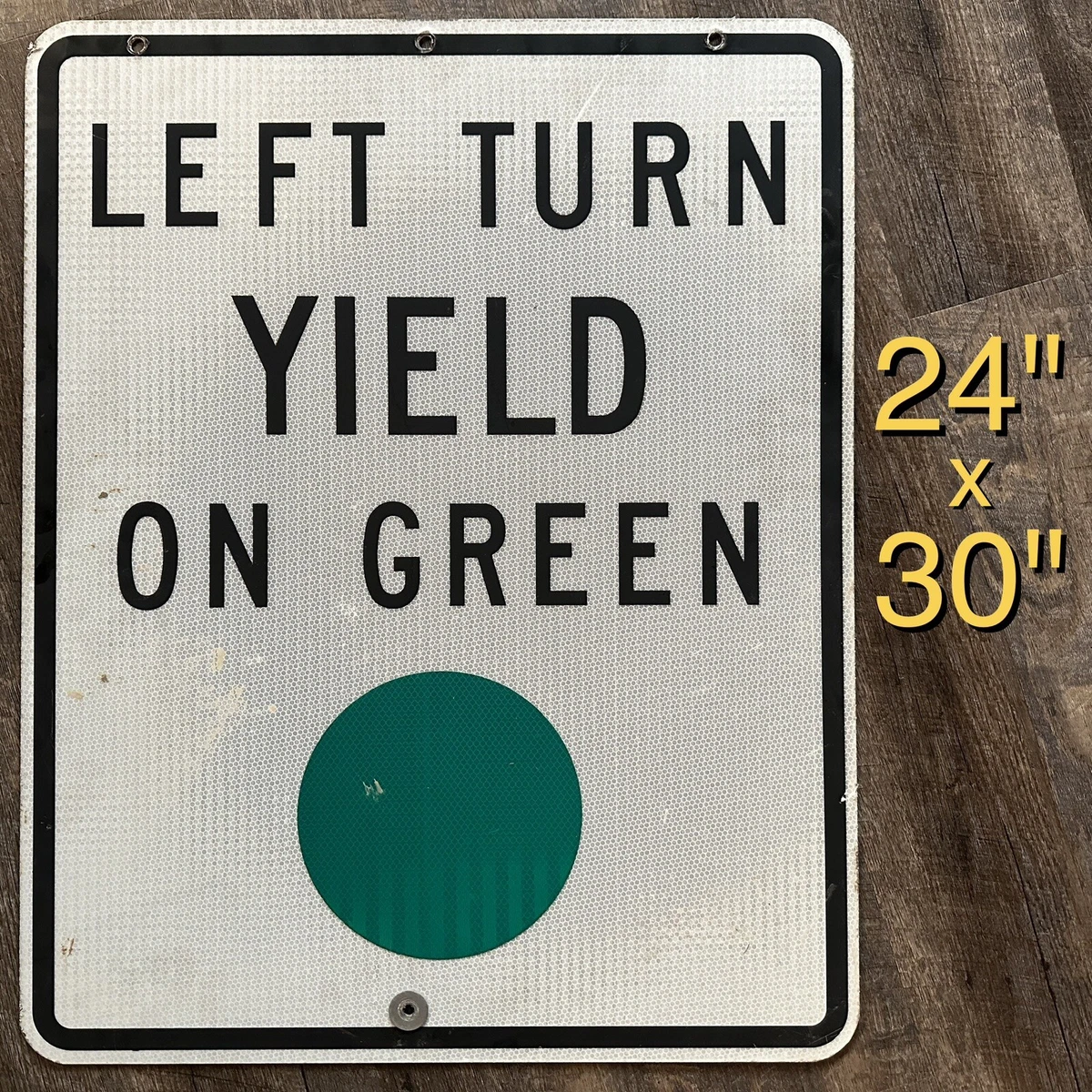 Left Turn Yield On Green Sign