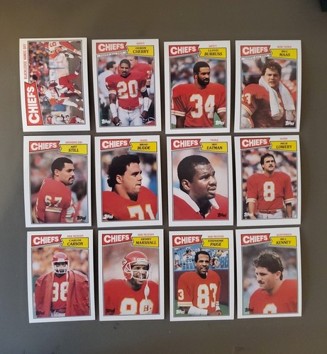 1987 Topps Kansas City Chiefs Team Set ( ALL 12 CARDS) NM-MT | eBay