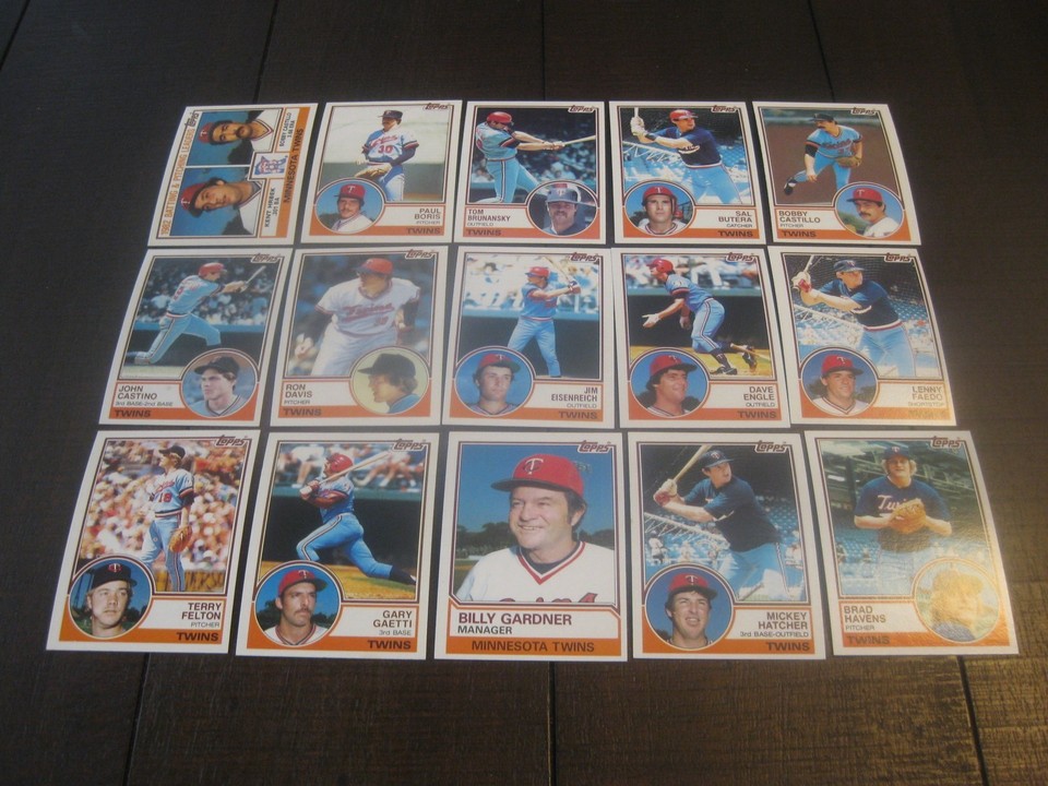 MINNESOTA TWINS 1983 & 1984 Topps Team Sets w Traded / Hrbek Viola ...