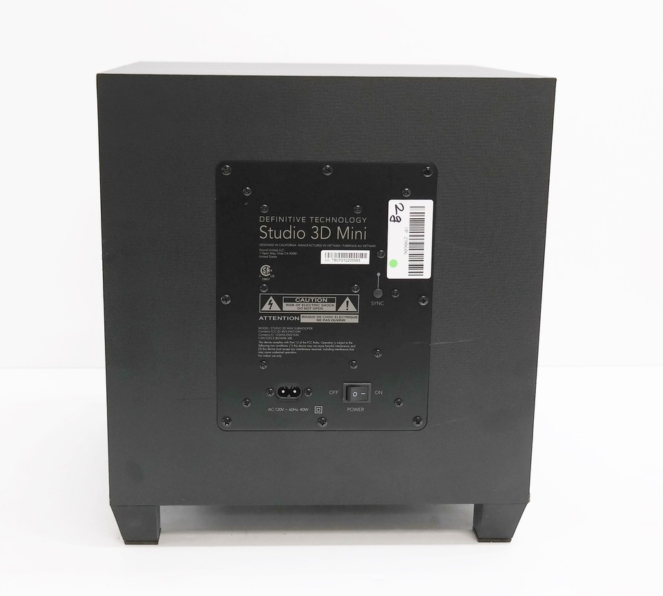 Definitive Technology Studio 3D Mini Dolby Atmos Soundbar & Wireless ...