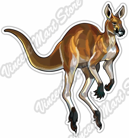 Kangaroo Australian Wild Animal Car Bumper Window Vinyl Sticker Decal 4 ...