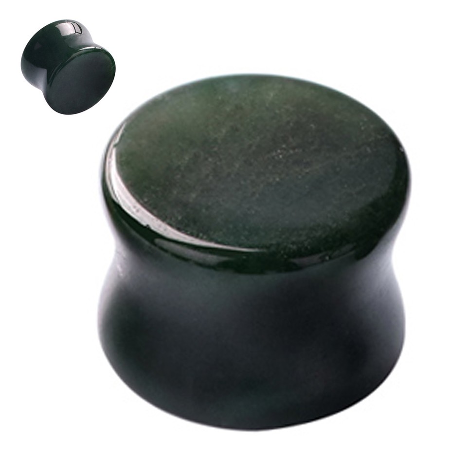 PAIR Organic Natural Stone Ear Gauges Ear Plugs Double Flared Piercing ...