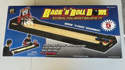 Ideal Rack-N-Roll Bowl Bowling Alley 5' Table Floor Game 2003 ...