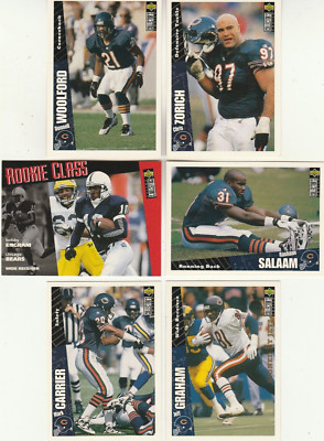 (6) 1996 Collector's Choice Chicago Bears (6 Card Team Lot) See Scans ...
