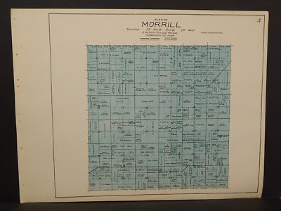 Minnesota Morrison County Map Morrill Township c.1920 U2#11 | eBay