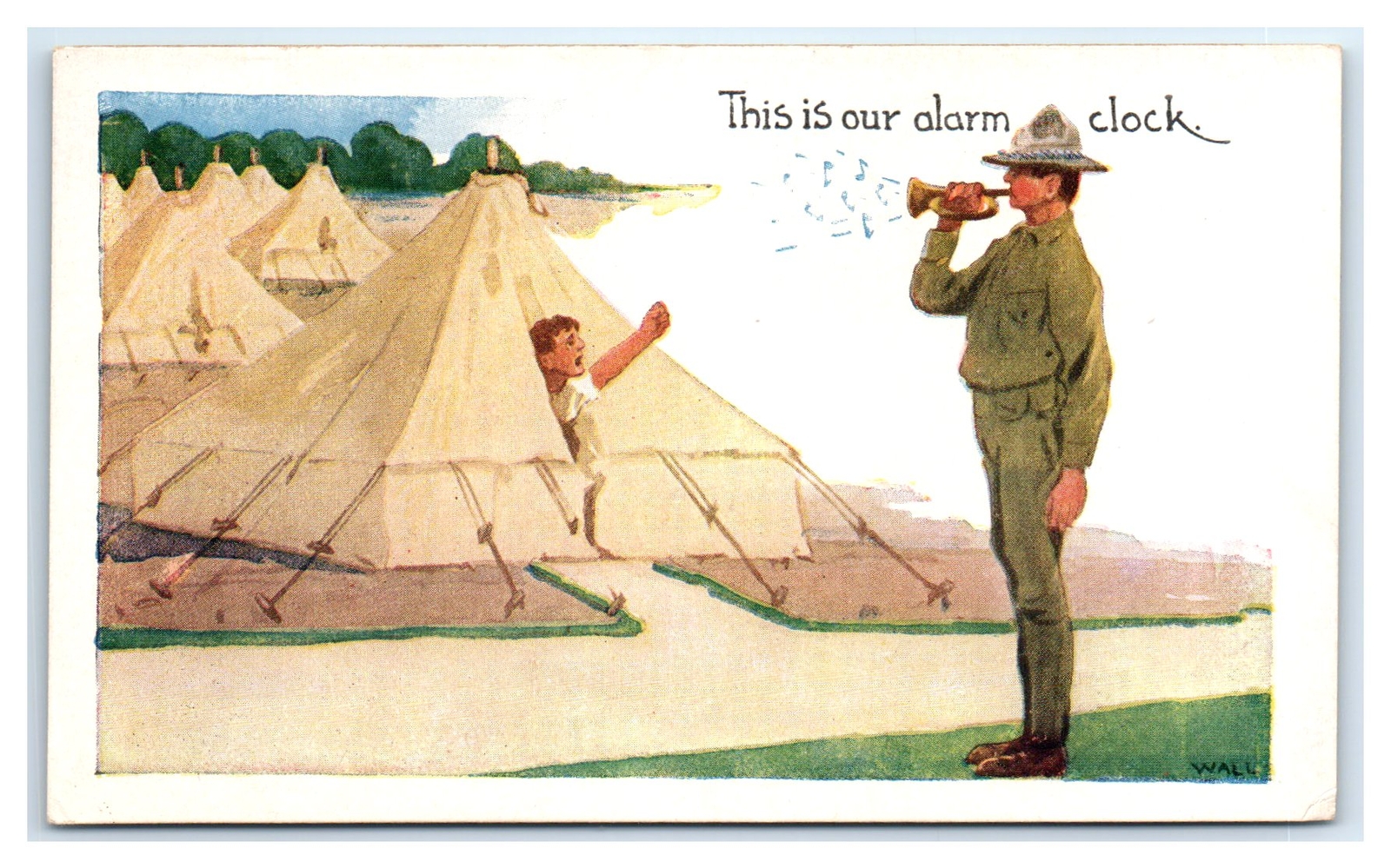 Postcard- THIS IS OUR ALARM CLOCK MILITARY WAKE UP | eBay