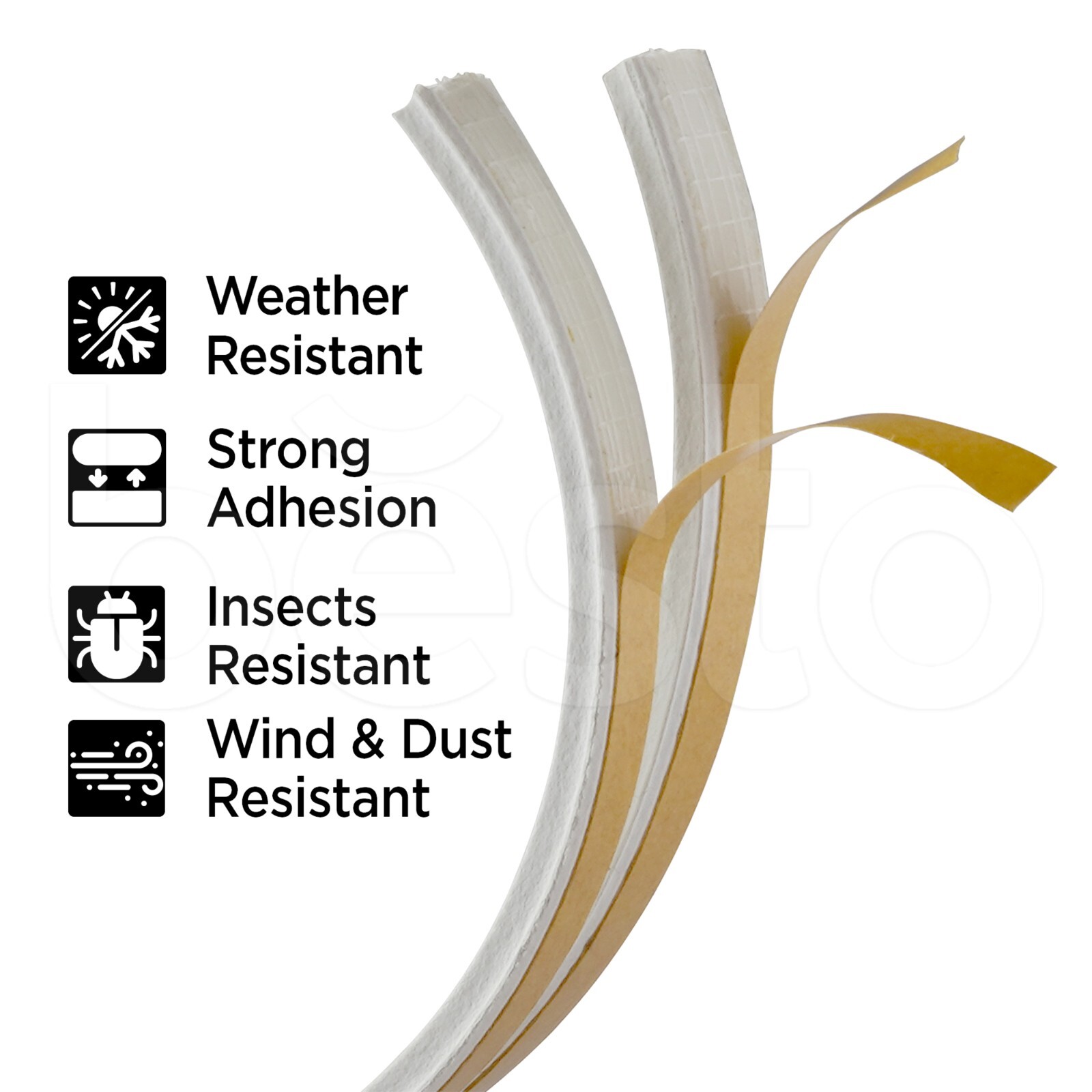 5M Self Adhesive Rubber Seal Draught Excluder Weather Strip Door Window ...