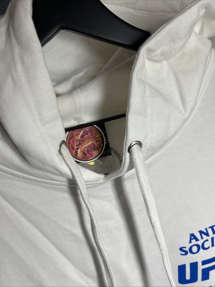 NEW Anti Social Social Club × UFC Edition Hoodie White Blue Size Small ...