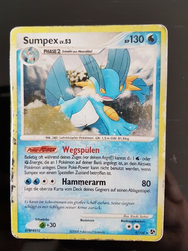 Pokemon Karte Sumpex LV. 53 - KP 130 - Deutsch Edition - 9/106 | eBay.de