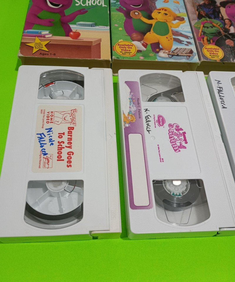 Barney Classic Collection 4 VHS video tape lot Bundle 1996 Vintage Kids ...