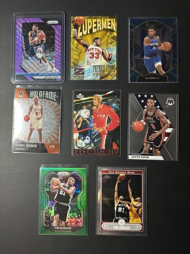 Basketball Card Lot Patrick Ewing Tim Duncan Rodman Pippen Knicks ...