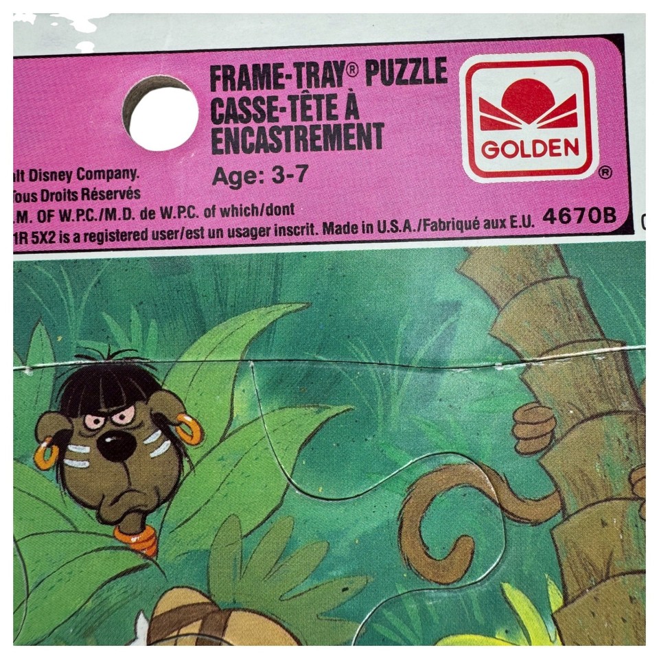 Disney Frame Tray Puzzle (3) 12pc 11x8" Rescuers Little Mermaid Duck ...