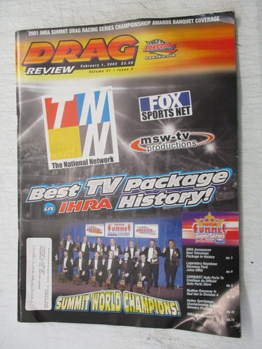 IHRA DRAG REVIEW MAGAZINE FEB 1, 2002 2001 SUMMIT DRAG RACING WORLD ...