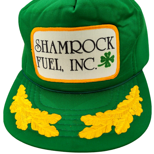 Vintage Shamrock Fuel Coal Company Green Trucker Hat Cap Snapback ...