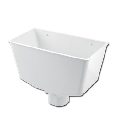 Rain water Down Pipe Hopper White for 68mm Round 65mm Square Down pipe ...