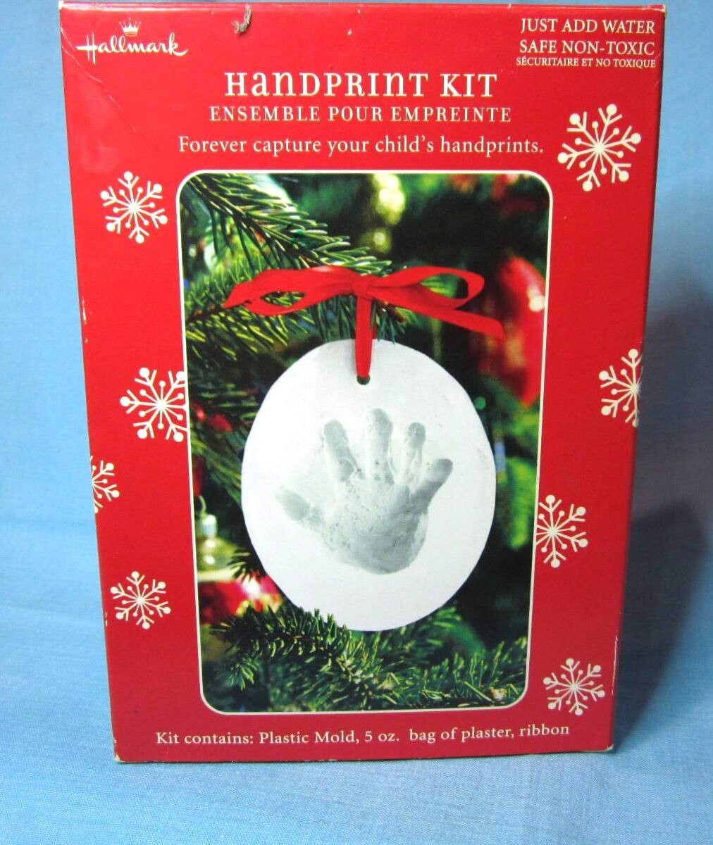 Hallmark Little Hands Handprint Ornament Kit w/ Snowman design Keepsake ...