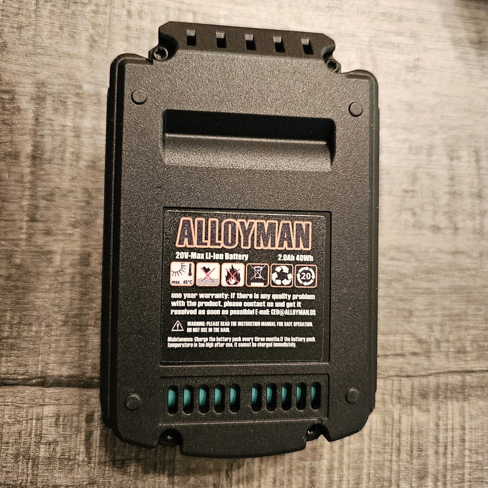NEW ALLOYMAN 20V MAX 2.0AH REPLACEMENT BATTERY 40WH FOR POWER TOOLS | eBay