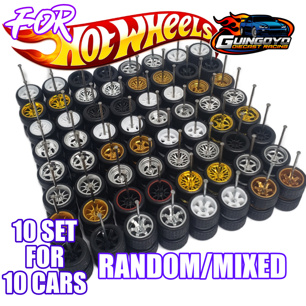 10 MIXED/RANDOM Real Riders Wheels Rims Tires Set Lot for 1/64 Scale | eBay