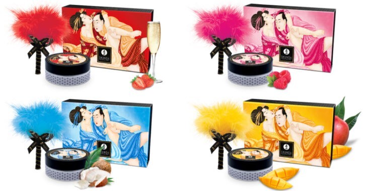 Shunga Kissable Massage Powder/Body Dust-Sparkling Strawberry Wine in a ...