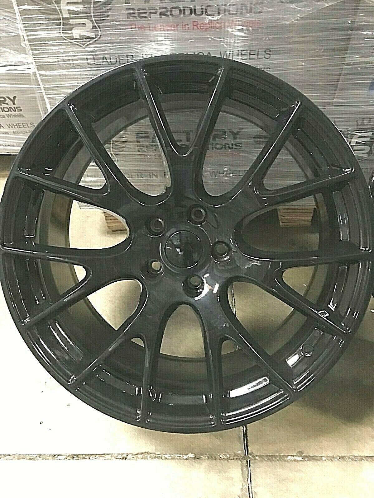Fits 22" x 9" Hellcat Replica Wheels Rims Gloss Black For Dodge Durango ...