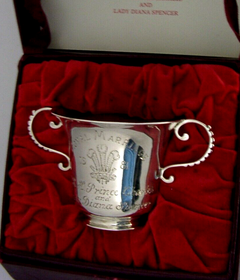 RARE GUERNSEY STERLING SILVER ROYAL WEDDING COMMEMORATIVE CUP 1981 ...