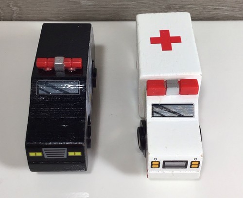 Maison Joseph Battat Wooden Ambulance And Police Car Thomas Brio Train ...