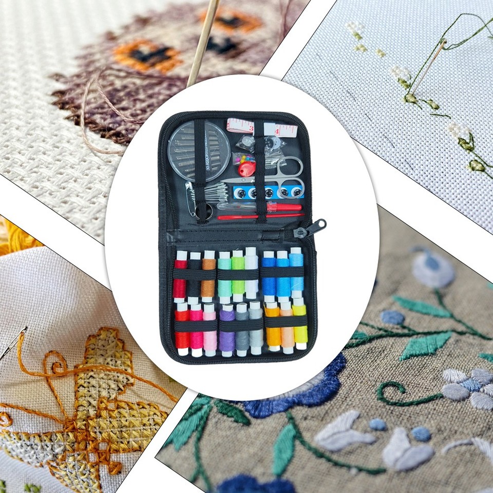 Portable DIY Book Stitch Book with Sewing Kit, Embroidery Hand Sewing ...