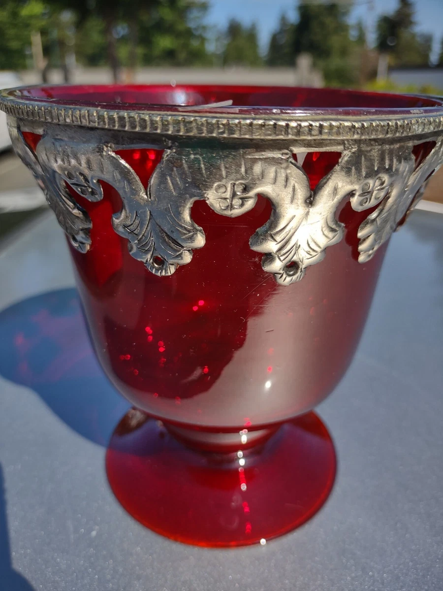 Antique Red Glass Goblets