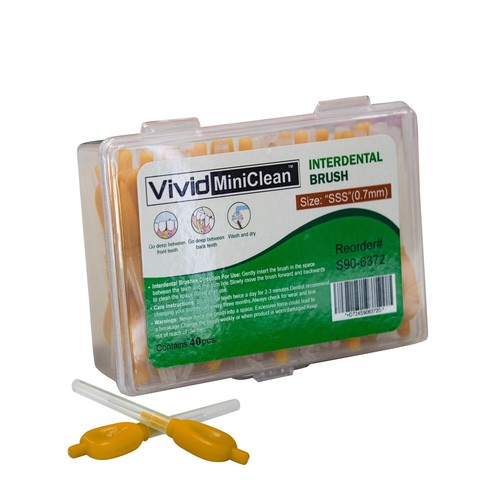 40 Pcs Interdental Floss Proxy Brush Removes Plaque Between Teeth, Size ...