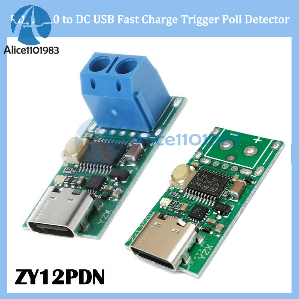 ZY12PDN ZYPDS USB-C Type-C PD2.0 3.0 to DC USB Fast Charge Trigger Poll ...