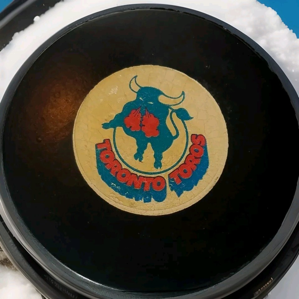 1974-75 TORONTO TOROS VINTAGE WHA OLD VICEROY GAME PUCK MADE IN CANADA ...