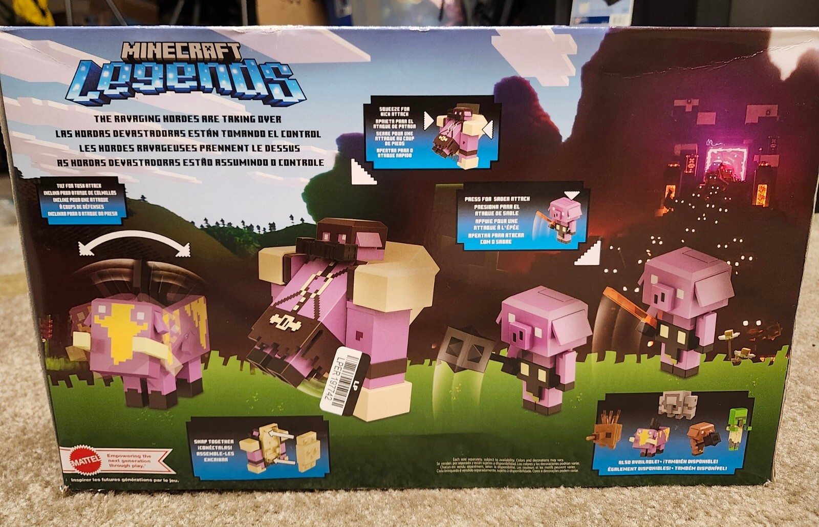 NEW Mattel Minecraft Legends Nether Invasion Pack Set of 4 Action Figures