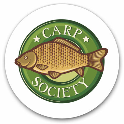 2 x Vinyl Stickers 7.5cm - Carp Society Fish Fishing Box Cool Gift ...