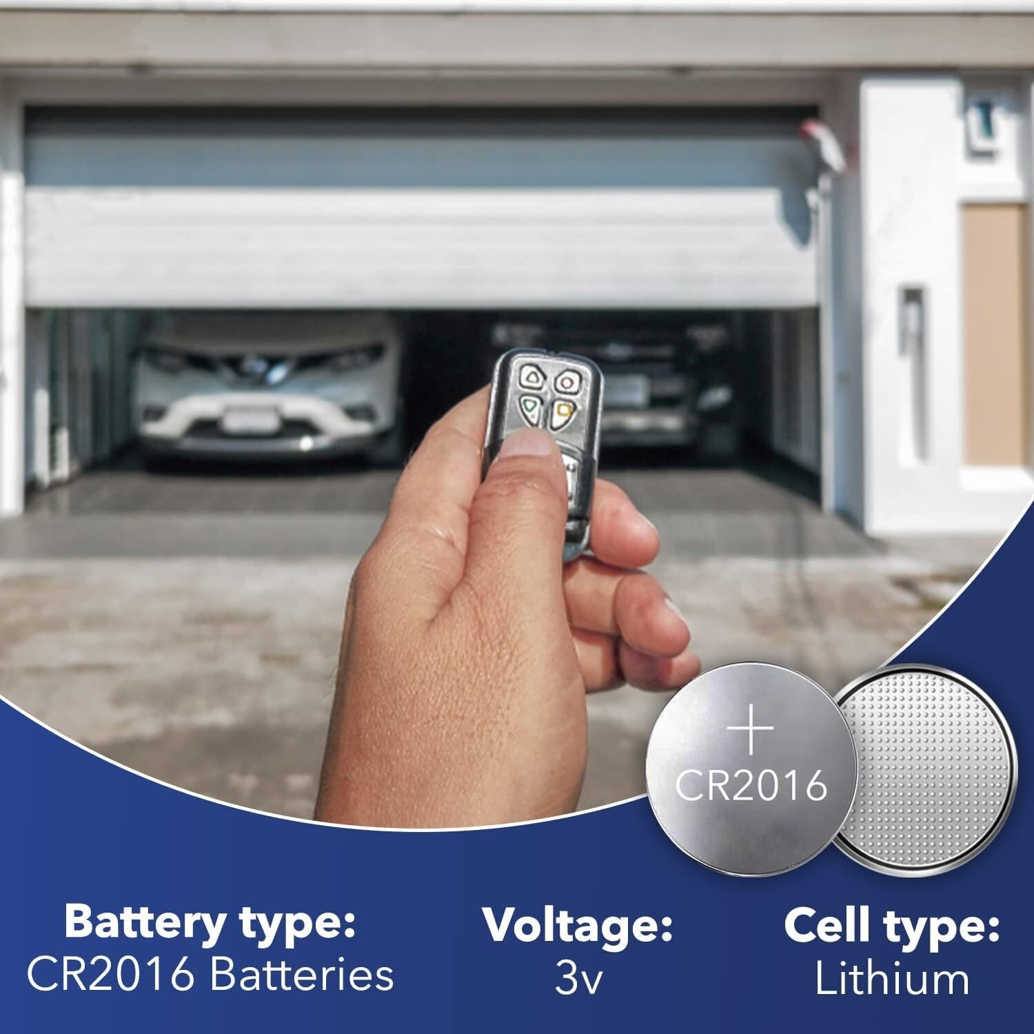 2 Pack *12/2029 CR2016 CR 2016 LITHIUM 3V COIN CELL Button Battery fob ...