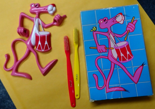 Vintage Avon 1979 Pink Panther Toothbrush Holder w/Original Box-2 ...