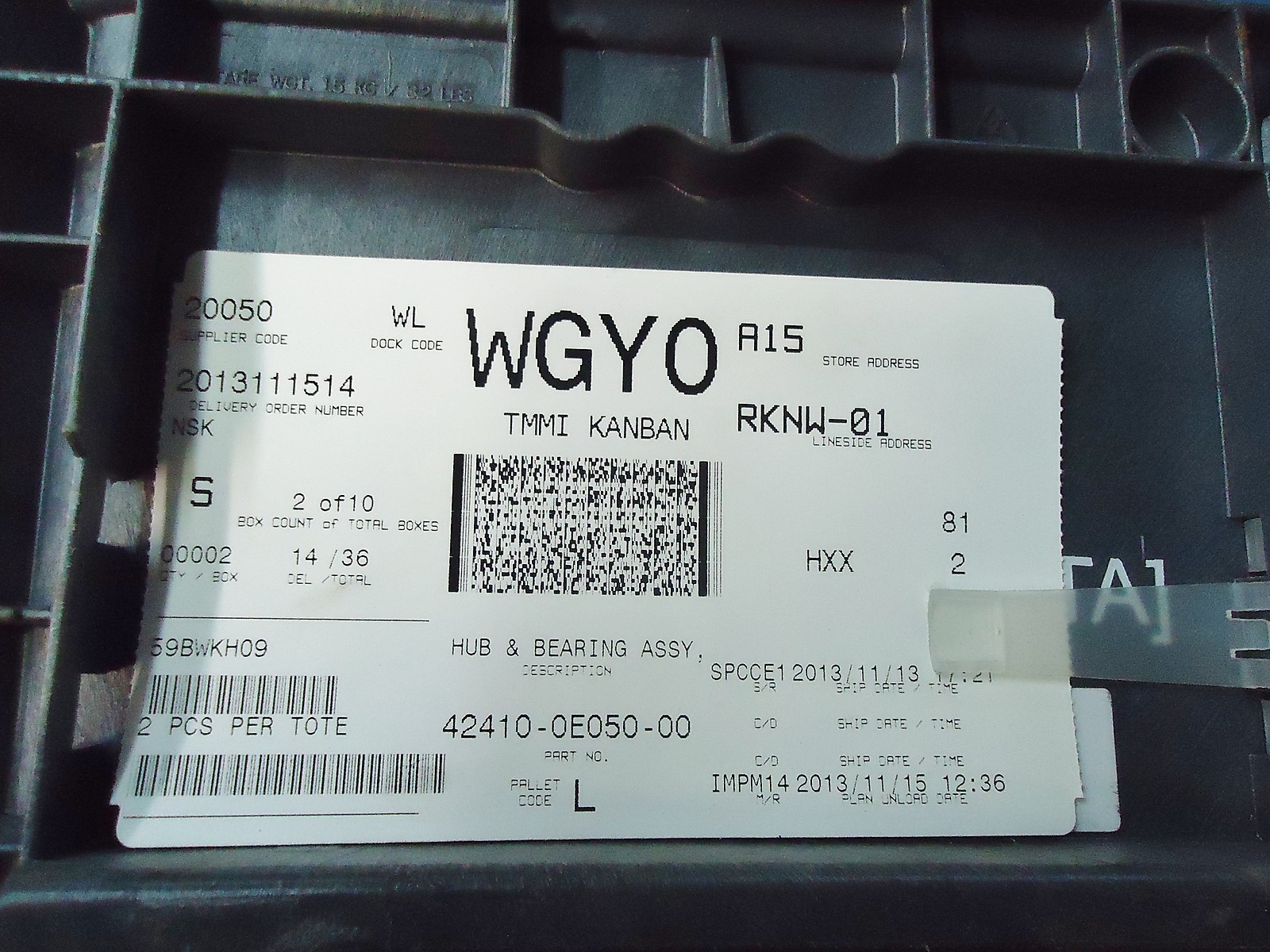 Toyota Highlander New OEM Hub & Bearing assy.Part# 42410-0E050-00. | eBay