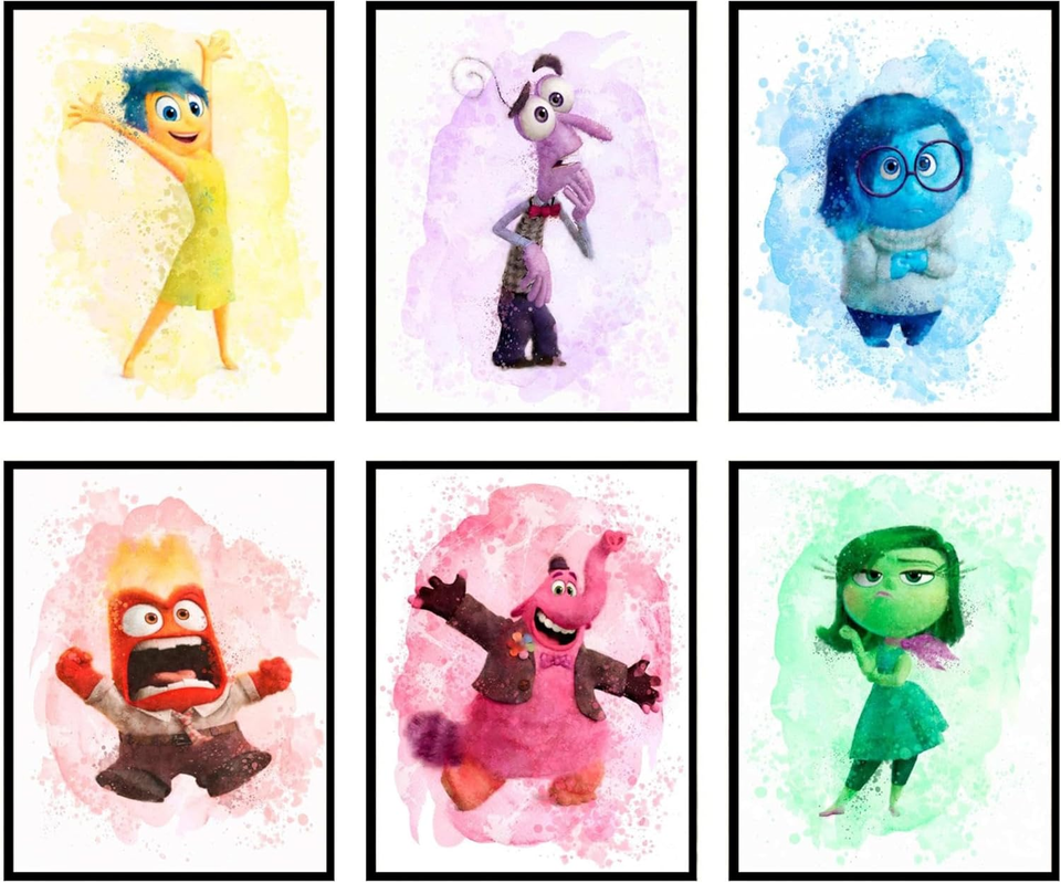 inside Out Poster - Joy, Sadness, Fear, Anger, Disgust, Bing Bong ...