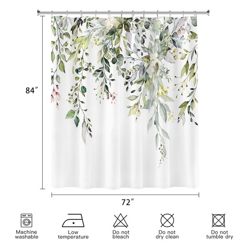 BayNook Extra Long Eucalyptus Shower Curtain 72 x 84 Inch Sage Green | eBay