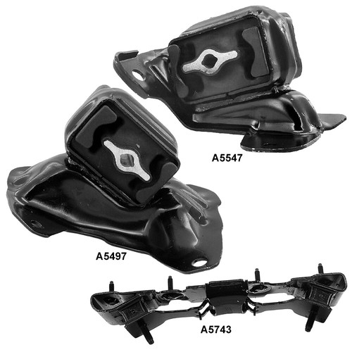 Front LH & RH Engine Mounts W. Rear Trans Mount 3PCS for Jeep Liberty ...