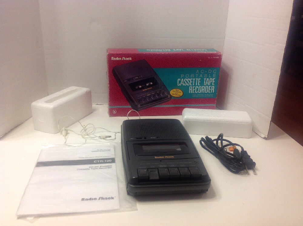 RadioShack CTR-100 Cassette Recorder with box - excellent condition ...