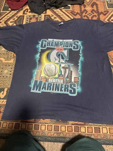Vintage 1997 Seattle Mariners Western Division Champions T-shirt Mens ...
