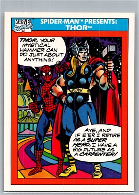 Spider-Man Presents Thor #154 Marvel Universe Series 1 Impel Trading ...