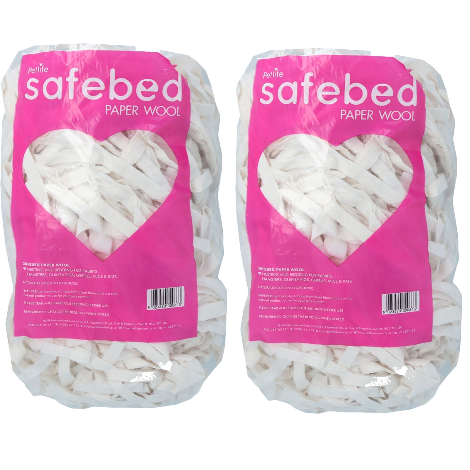 2 Pack 220g Small Animal Hamster Gerbils Mice Rats Paper Wool Bedding ...