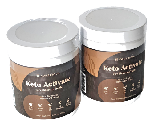 Konscious Keto Activate Dark Chocolate Truffle BHB Ketones - 2 Sealed Jars 9/26 860010025819| eBay