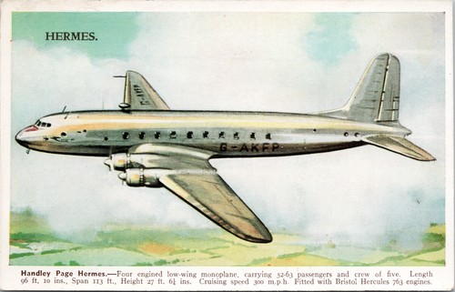 Handley Page Hermes Aeroplane Series Aviation Unused Postcard F39 | eBay