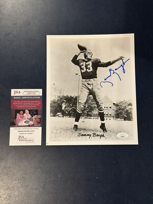 Sam Sammy Baugh Signed Photo 8x10 Autograph Redskins JSA Authenitcated ...